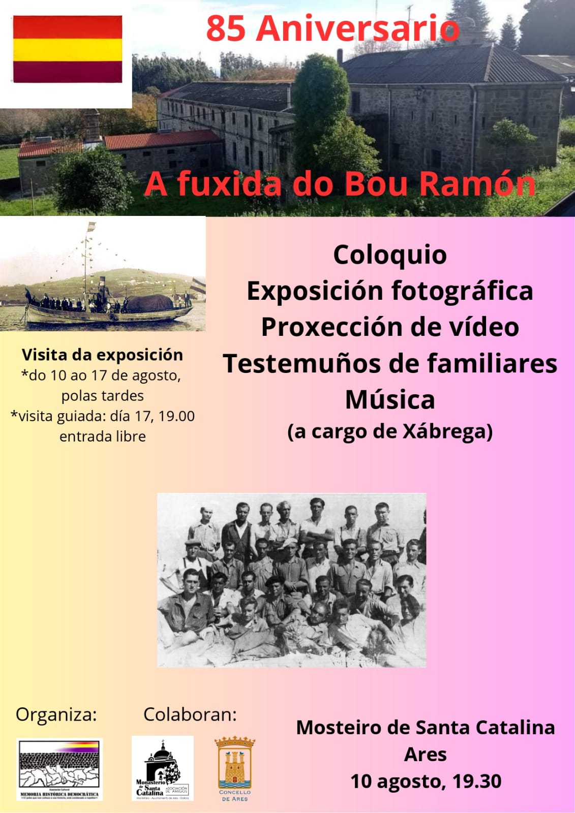 Ares conmemora el 85 Aniversario de la huida del Bou Ramón - concellodeares