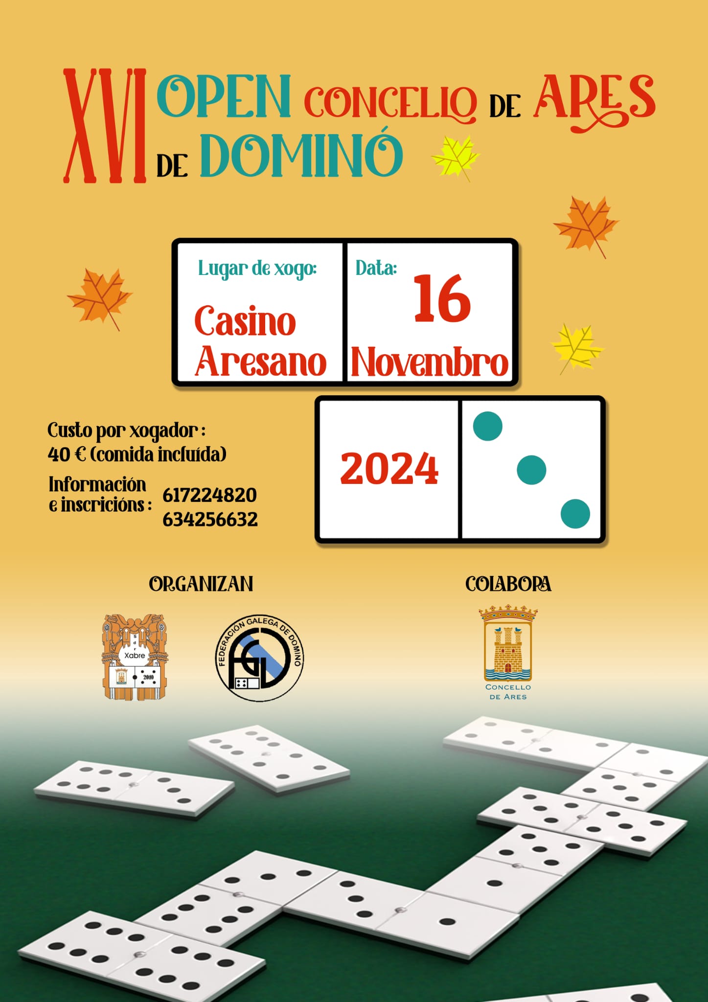 O XVI Open Dominó de Ares chega á vila o vindeiro sábado, 16 de ...