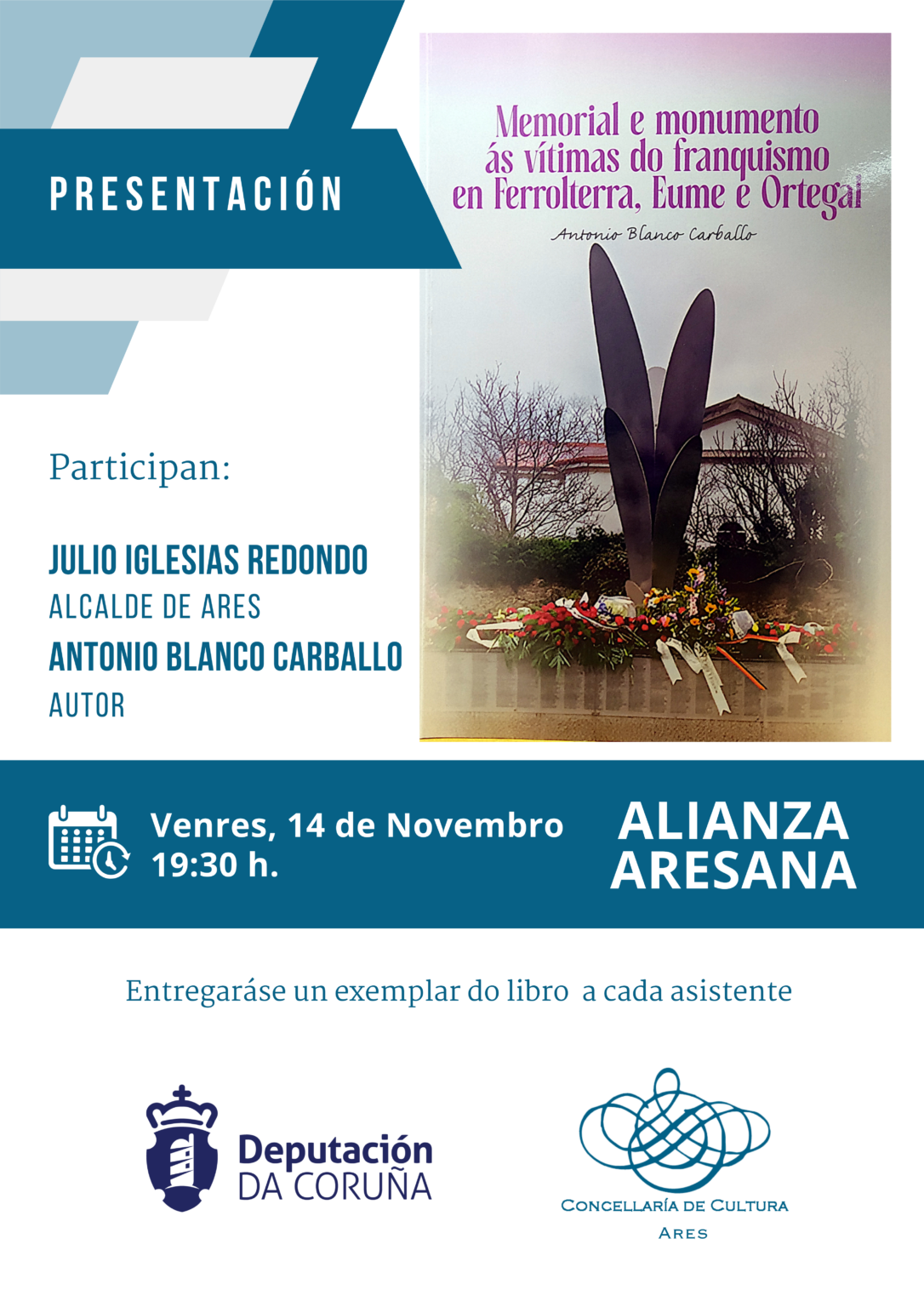 Nova presentación na Alianza Aresana co libro ‘Memorial e monumento ás ...